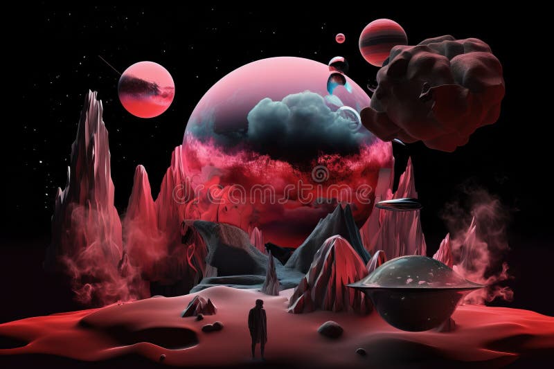 Illustration in Style of Digital Collages. Contemporary Art Collage ...