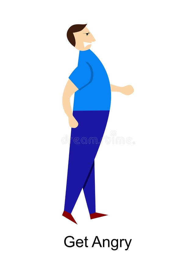 Man gets angry stock vector. Illustration of character - 119796174