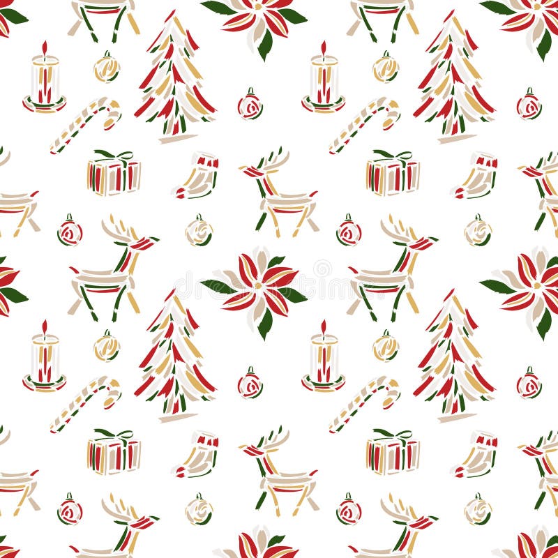 Illustration Style Pattern with Christmas Theme Stock Illustration ...