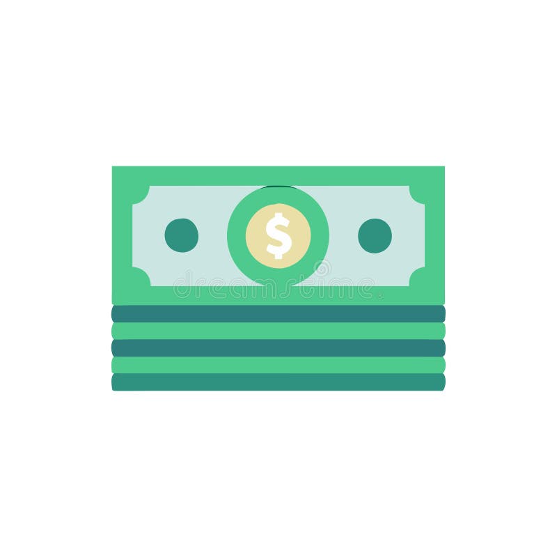 Stylish Banknote Stack Illustration Stock Vector - Illustration of ...