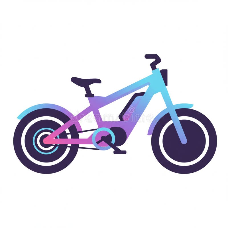 Illustration of a Stylized Bicycle with a Modern, Abstract Design. it ...