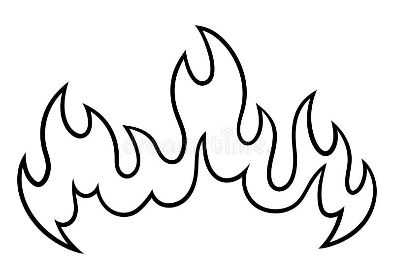 Illustration of Stylized Fire. Decorative Element for Design. Stock ...