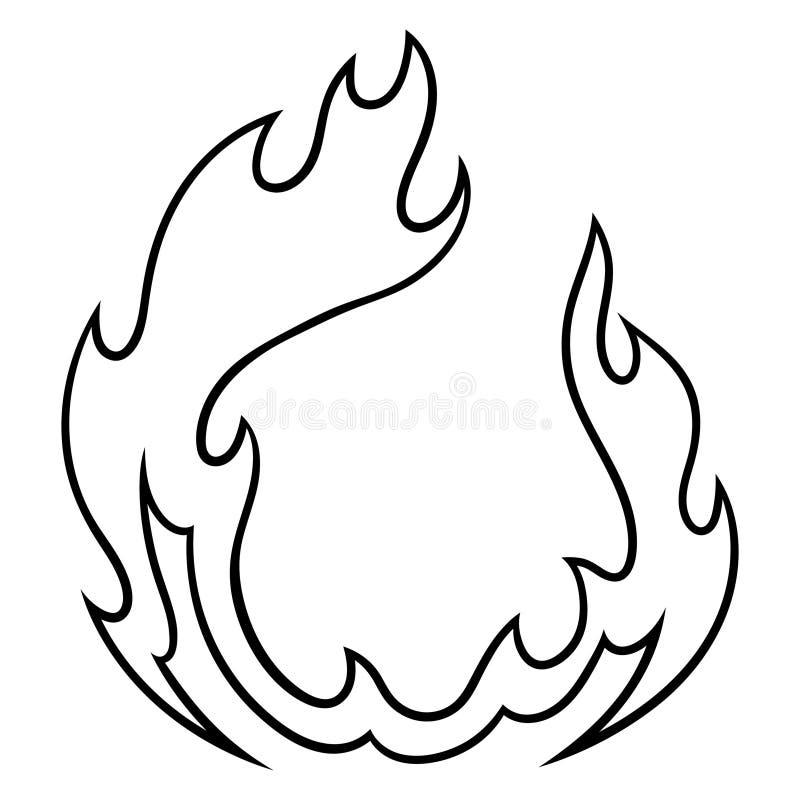 Illustration of Stylized Fire. Decorative Element for Design. Stock ...