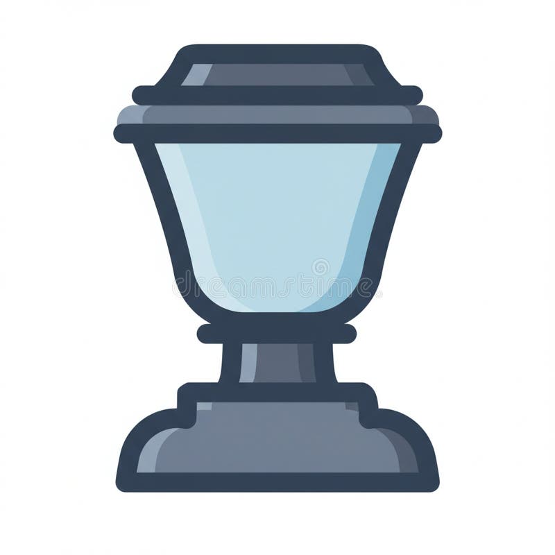 Illustration of a Stylized Lamp Post with a Classic Design. the Upper ...