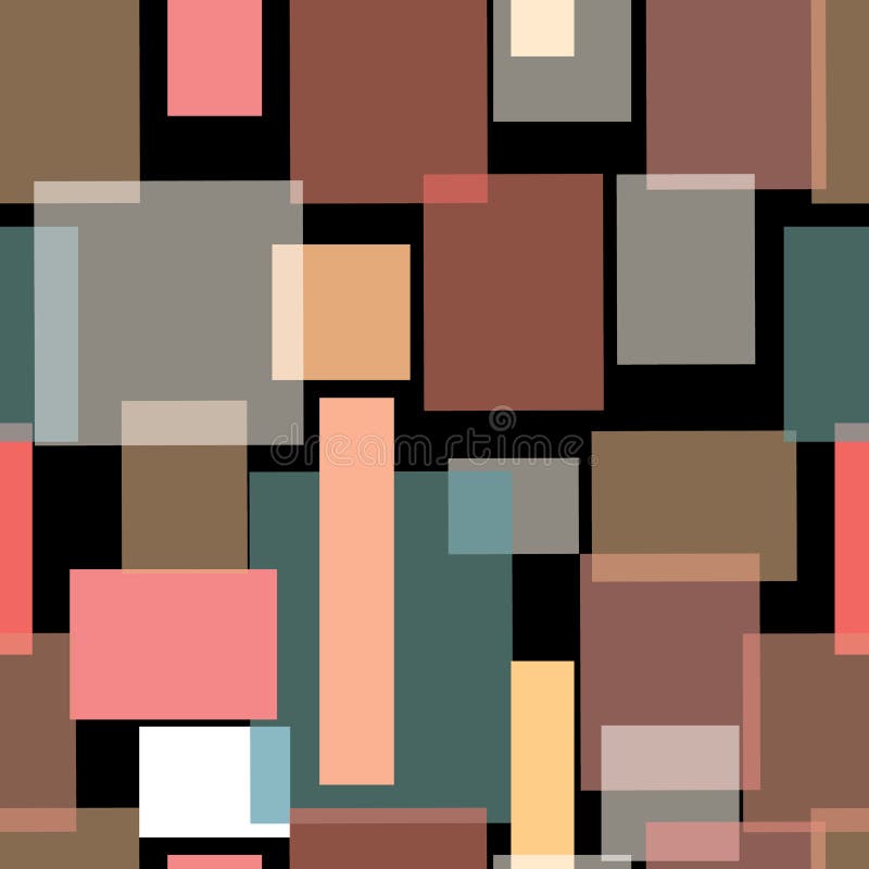 Illustration of Stylized, Layered Rectangles and Plaids. Stock ...