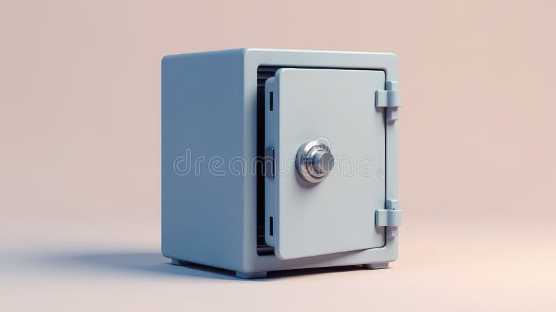 Illustration of a Stylized Safe for Money on a Plain Background Stock ...