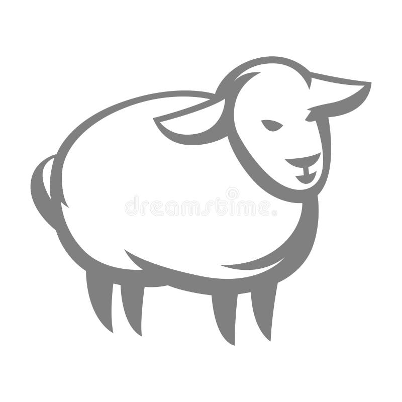 Stylized Ram, Sheep, Lamb Outline Graphic Logo Template Stock Vector ...