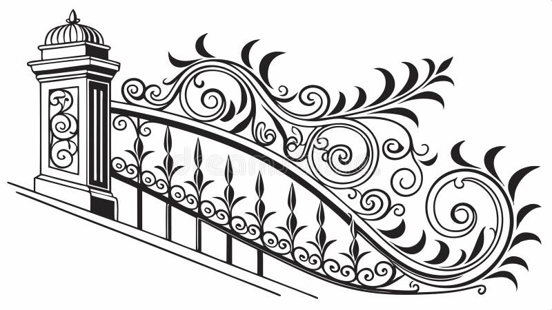 Ornate Gate Post or Pillar Design Vector Design Generative AI Stock ...