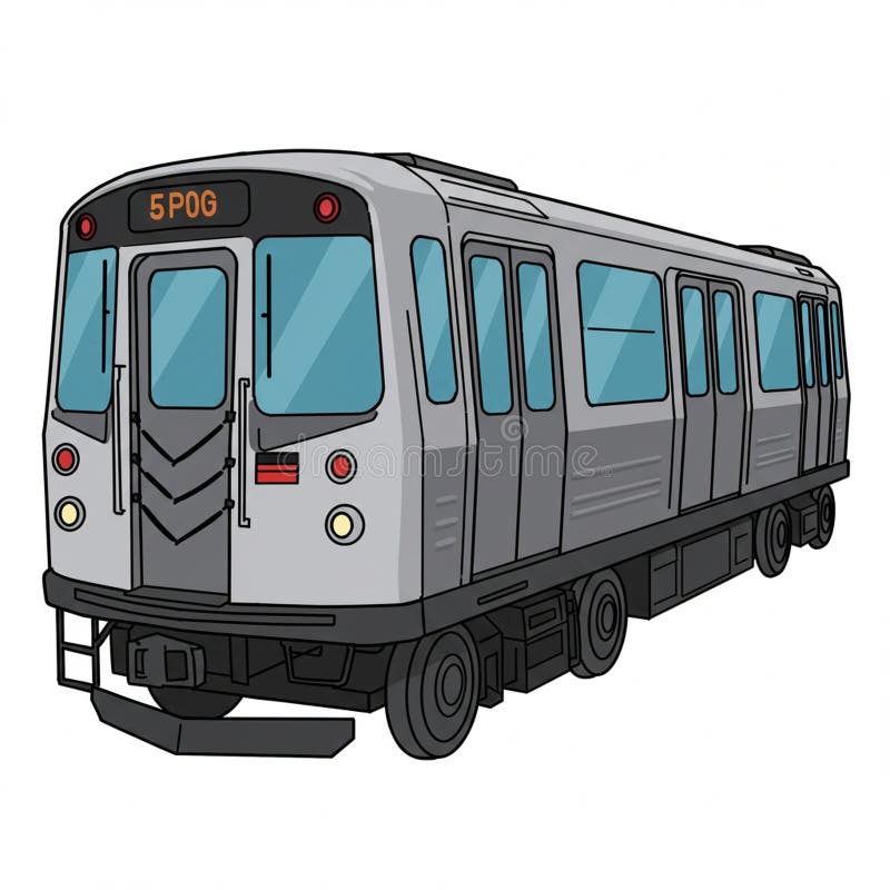Illustration of a Subway Train Car with a Streamlined Design. it ...
