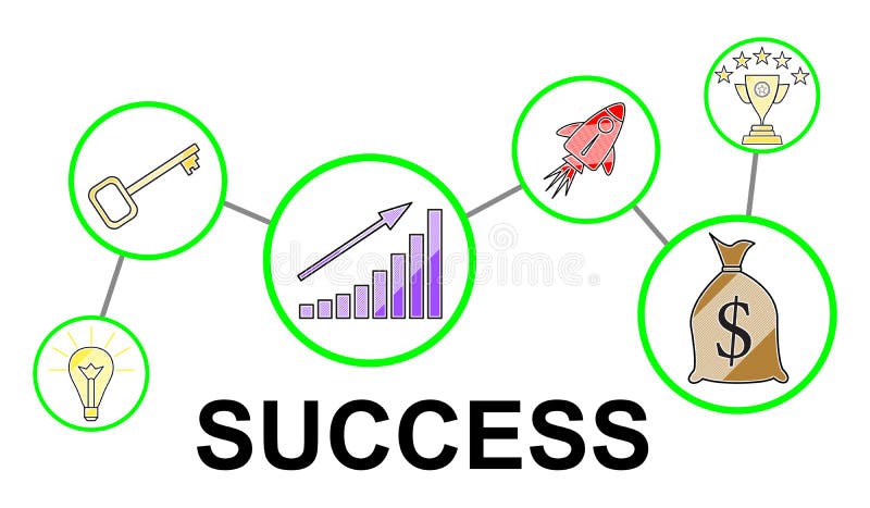 Concept of success stock illustration. Illustration of leadership ...