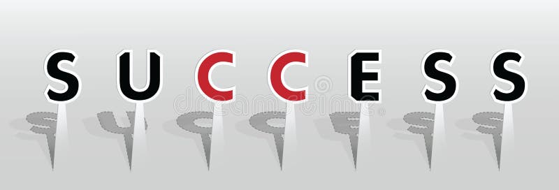 Illustration of Success Word Stock Vector - Illustration of grey, luck ...