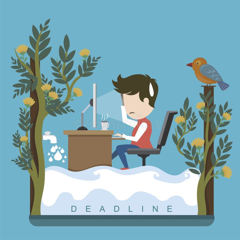 Deadline for Young Workers Vector and Illustration Stock Vector ...