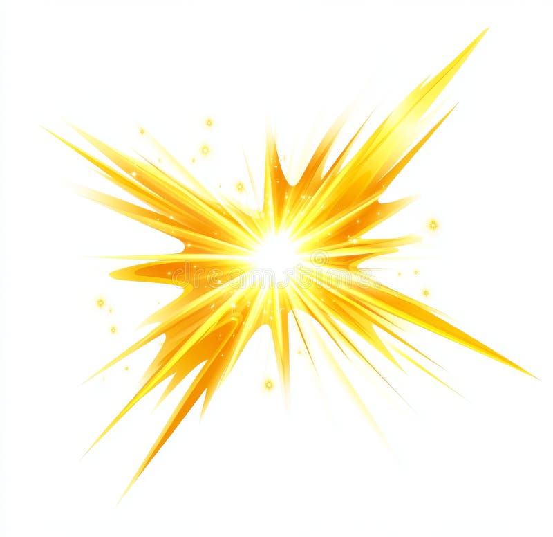 Illustration of a Sunbeam with a Flare and an Explosion of Background ...