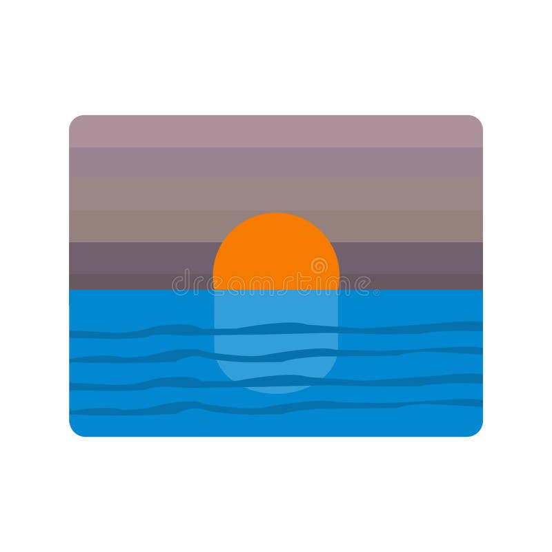 Illustration Sunset Icon for Personal and Commercial Use. Stock ...