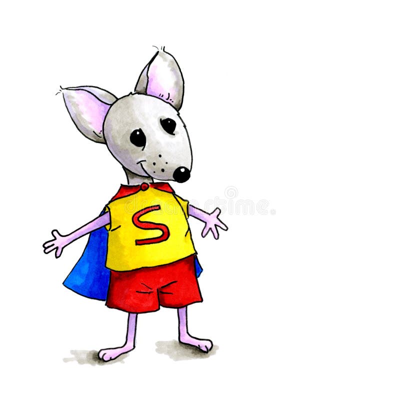 Illustration of Super Mouse Stock Illustration - Illustration of ...