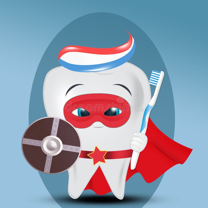Illustration of Superhero Tooth Stock Illustration - Illustration of ...