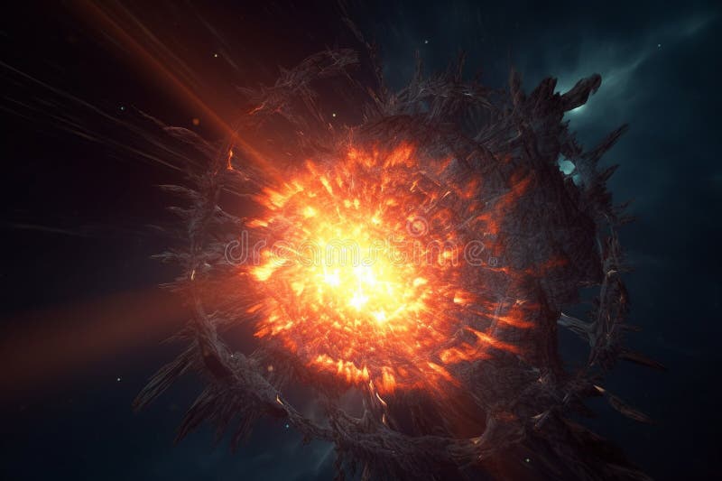 Illustration of Supernova Explosion in Space. Generative AI Stock ...