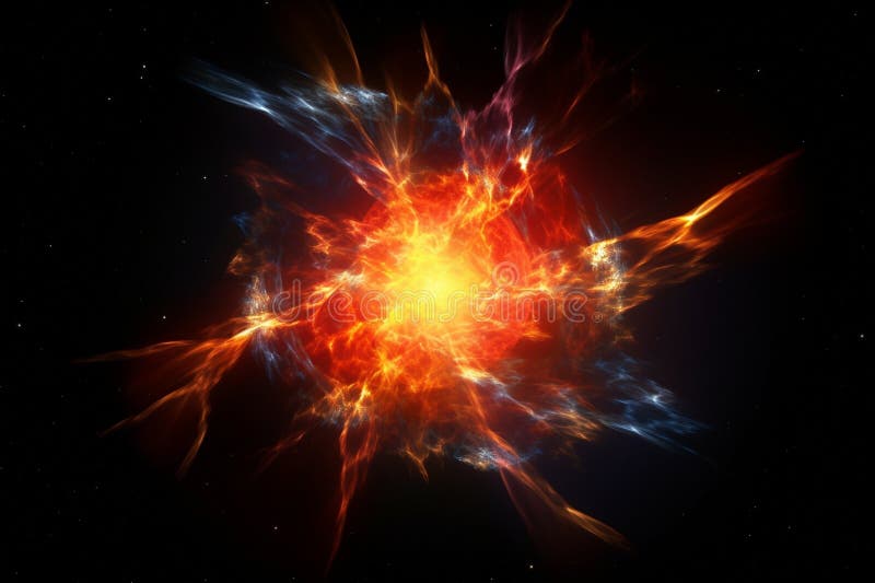 Illustration of Supernova Explosion in Space. Generative AI Stock ...