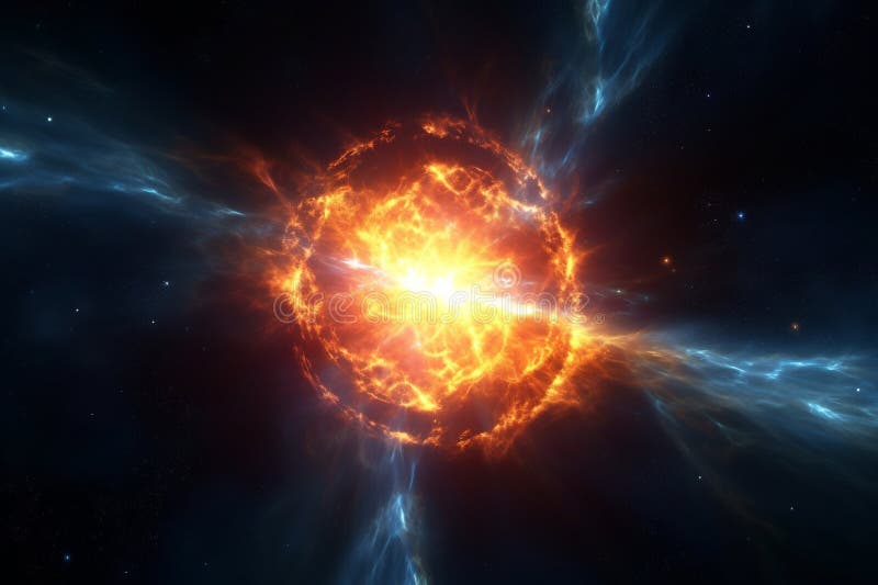 Illustration of Supernova Explosion in Space. Generative AI Stock ...