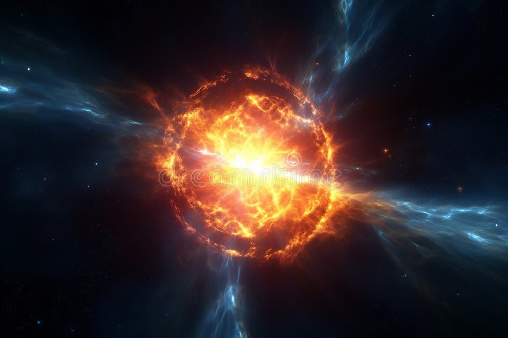 Illustration of Supernova Explosion in Space. Generative AI Stock ...