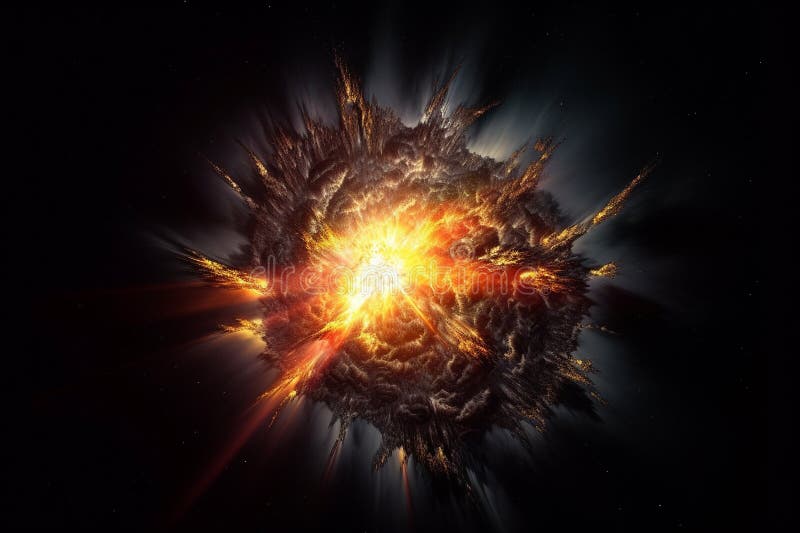 Illustration of Supernova Explosion in Space. Generative AI Stock ...