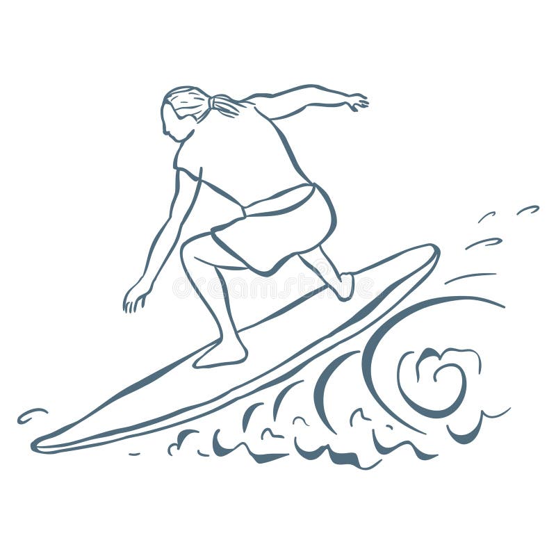 Illustration of Surfer. Vector Graphic Stock Illustration ...