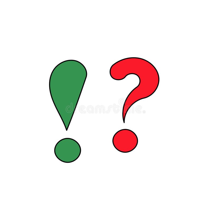 Illustration of Surprise Mark and Question Mark Stock Illustration ...