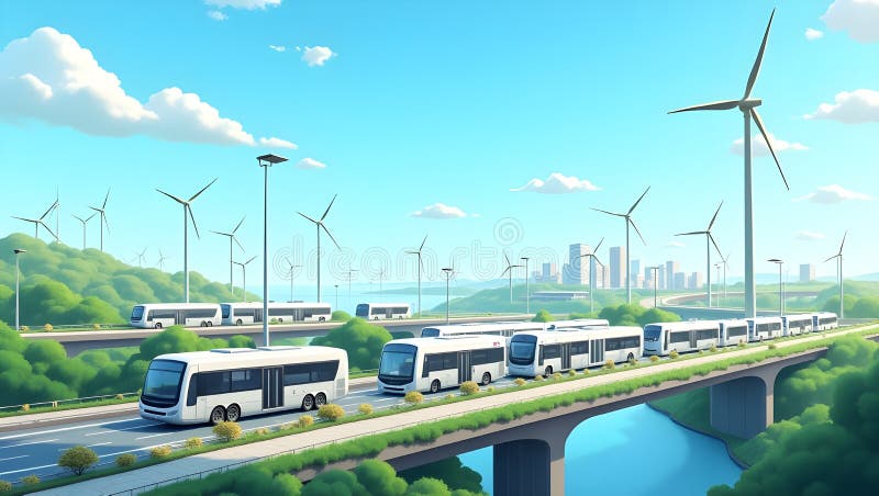 A Sustainable Transportation System with Green Energy Sources Stock ...