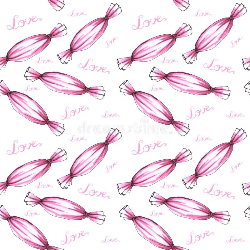 Illustration of Candy Pink Pattern Stock Illustration - Illustration of ...