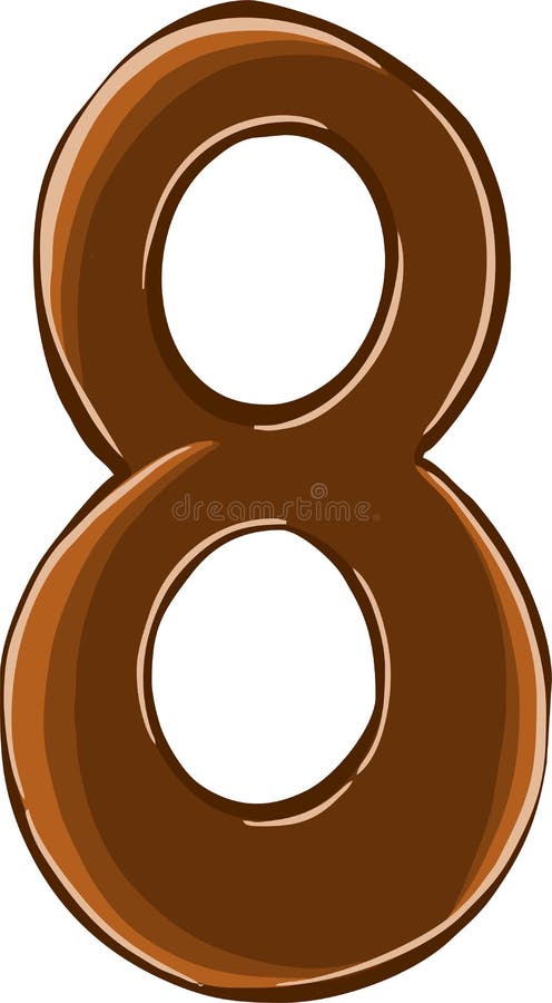 Set of Eight Sweet Candy Isolated White Background with Black Line ...