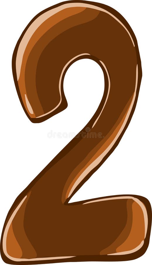 Illustration Sweet Chocolate Number Two Stock Vector - Illustration of ...