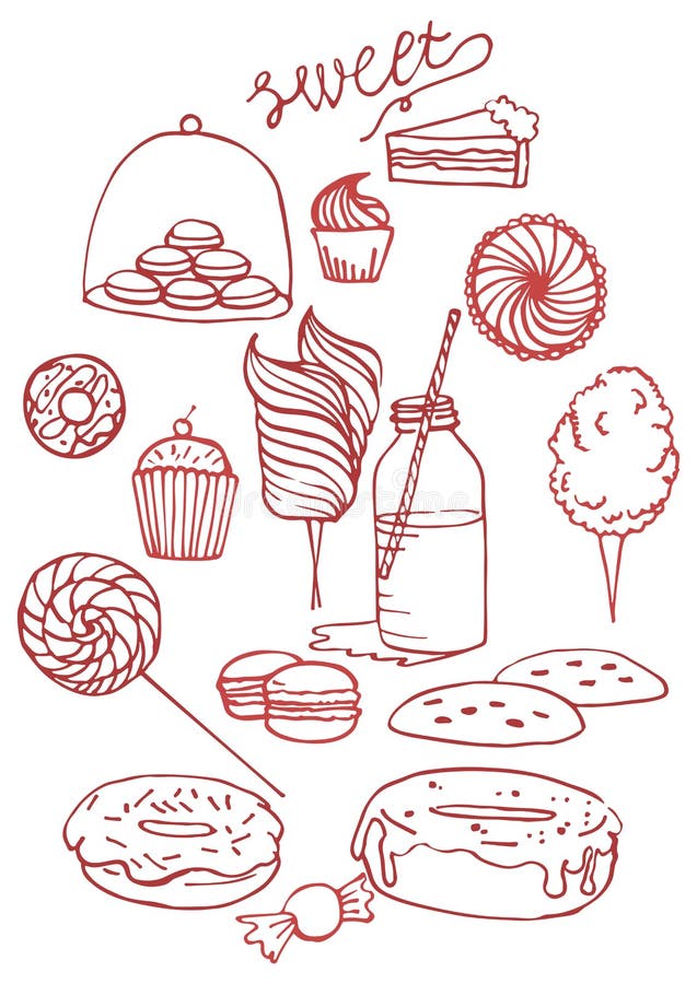 Illustration of sweets stock vector. Illustration of caramel - 61803426