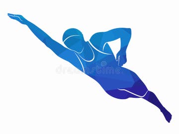 Illustration of a Swimmer, Vector Draw Stock Vector - Illustration of ...