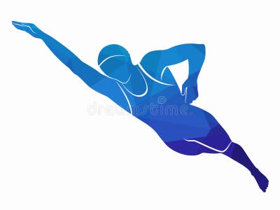 Illustration of a Swimmer, Vector Draw Stock Vector - Illustration of ...