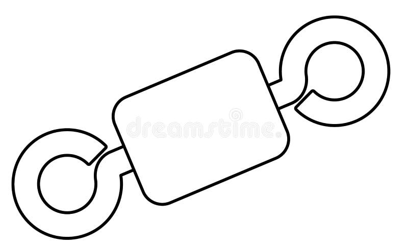 Swivel Connection Contour Element Stock Vector - Illustration of design ...