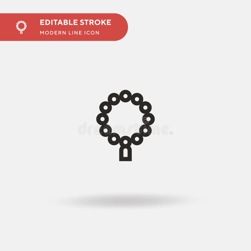 Bead Simple Vector Icon. Illustration Symbol Design Template for Web ...