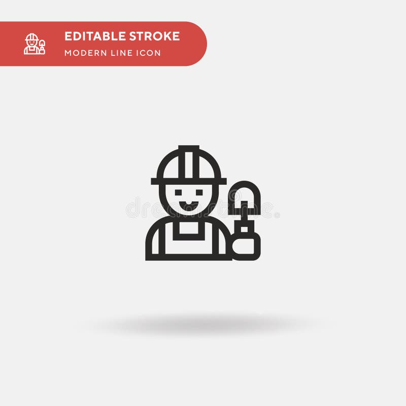 Builder Simple Vector Icon. Illustration Symbol Design Template for Web ...