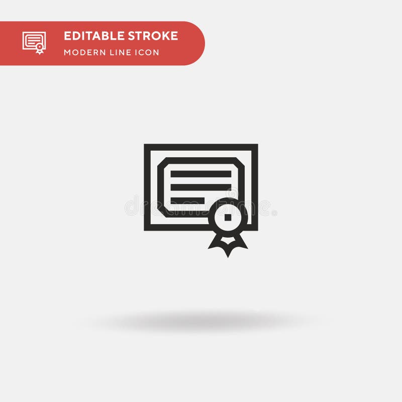Certification Simple Vector Icon. Illustration Symbol Design Template ...