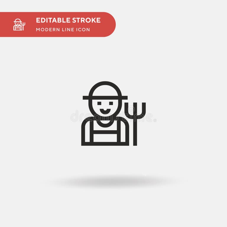 Farmer Simple Vector Icon. Illustration Symbol Design Template for Web ...
