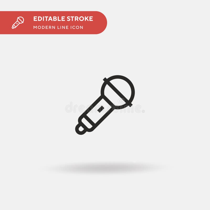 Microphone Simple Vector Icon. Illustration Symbol Design Template for ...