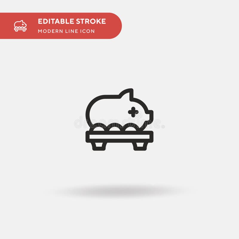 Pork Roast Simple Vector Icon. Illustration Symbol Design Template for ...
