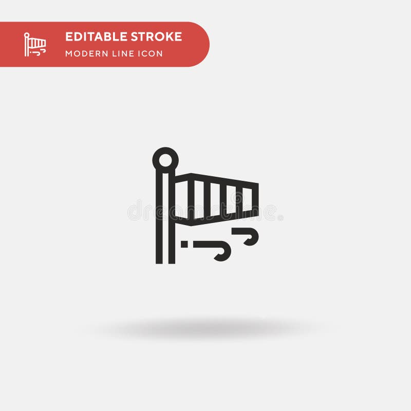 Wind Simple Vector Icon. Illustration Symbol Design Template for Web ...