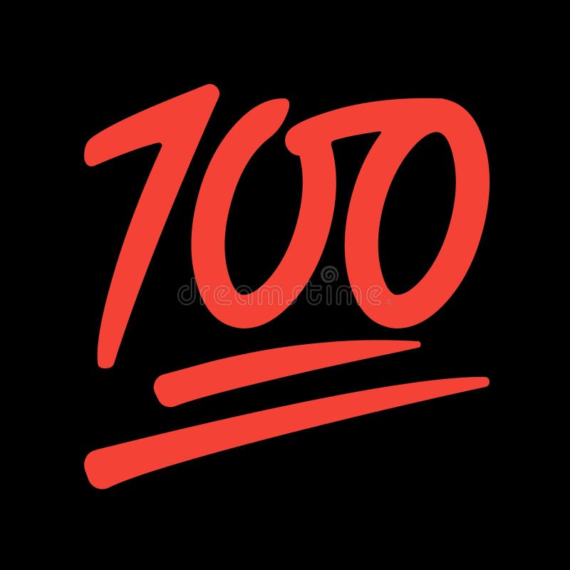 Perfect One Hundred Score Achievement Badge Illustration for Motivation ...