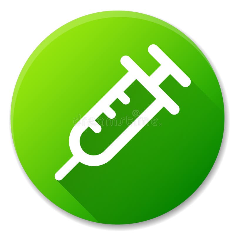 Syringe green stock vector. Illustration of injecting - 35064707