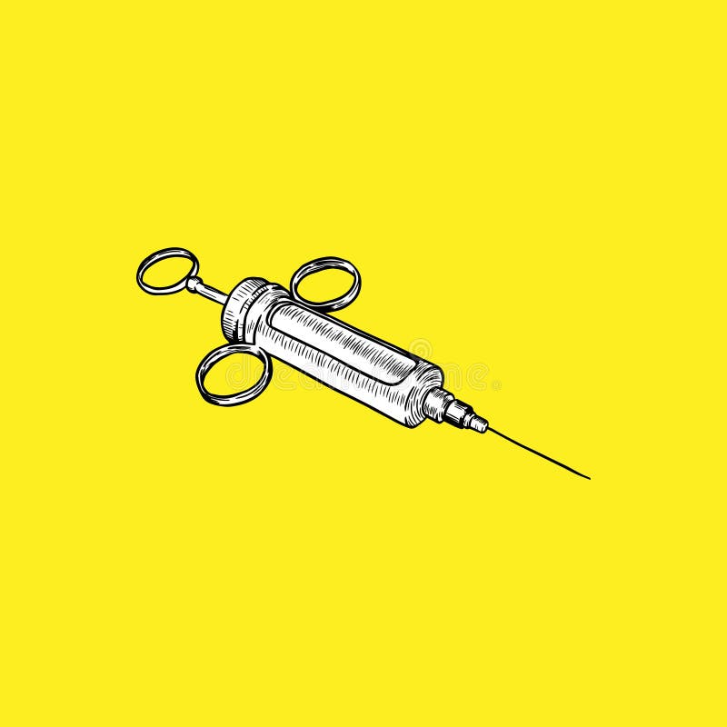 Vintage Syringe Drawing