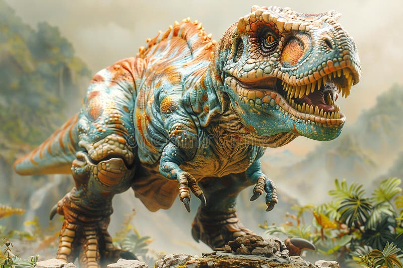 A T Rex Toy is Shown with All Four Out, High Quality, High Resolution ...