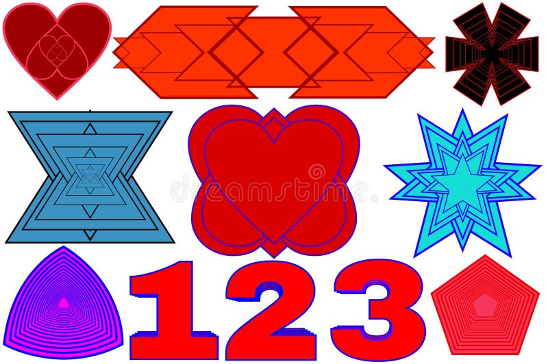 Illustration takes shape stock illustration. Illustration of blue ...