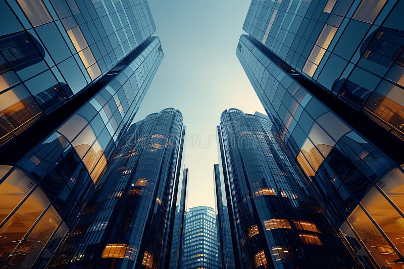 Illustration of Tall Buildings in a Building Development, High Quality ...