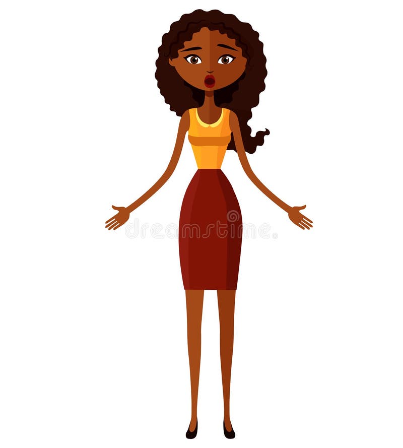 Illustration of a Tan Skin Lady Stock Vector - Illustration of proud ...
