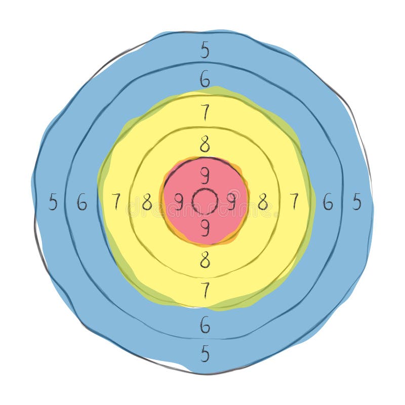 Illustration of a target. stock vector. Illustration of center - 51180401